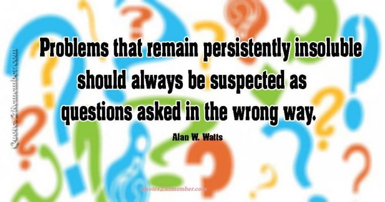 Problems that remain persistently… – Quotes 2 Remember